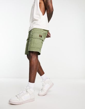 Superdry Short cargo &eacute;pais style vintage - Kaki-Vert