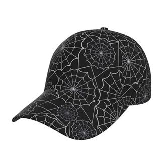 Generic Toile DAraign&eacute;e Noire Homme Femme Chapeau Athl&eacute;tique Casquette Trucker Respirant Baseball Cap pour &Eacute;t&eacute; Ext&eacute;rieur Randonn&eacute;e