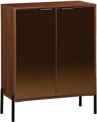 Sweeek Sideboard im Vintage-Stil mit Nussbaumholzoptik - Sweeek