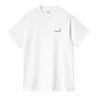 Carhartt Work in Progress Homme, Tops, Blanc, Taille: XL T-shirt Blanc en Coton avec Logo
