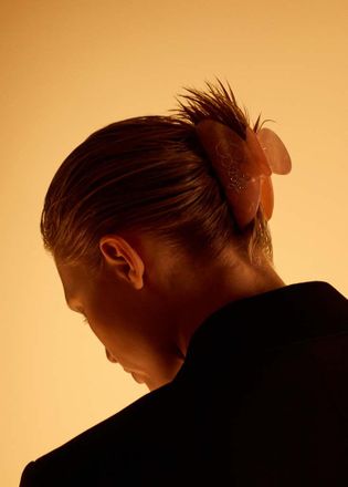 Mango Pince &agrave; cheveux effet nacr&eacute; &agrave; strass rose - Femme - Taille unique - MANGO