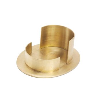 NKlaus Kerzenhalter Kerzenständer 4cm hoch oval Für Kerznen 7,3 x 5cm Hochzeitskerzen Taufe Kommunion Dekoration 2805