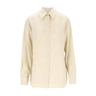 Burberry Check Baumwollhemd - - Blouses & Shirts - Damen - Beige - S