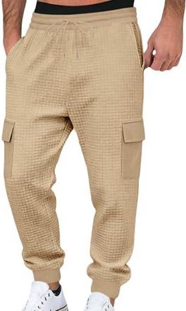 Generic Pantalon de travail pour homme, pantalon de jogging pour homme, pantalon cargo &agrave; bas ferm&eacute;, pantalon de travail ample, pantalon de surv&ecirc;tement de coul