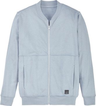 John Devin Sweatjacke mit modischer Teilungsnaht Langarm, Sweatjacke mit Rei&szlig;verschluss und Rundhals, Baumwollmischung