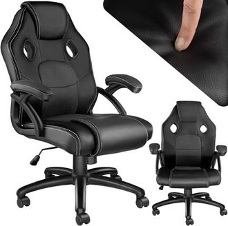 TecTake Chaise Gaming Fauteuil de Bureau Pivotant Design 360°, Siège Ergonomique avec Accoudoirs, Rembourrage épais, Roulette, Hauteur réglable, Teletravail