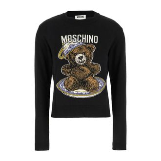 Moschino Femme, Pulls, Multicolore, Taille: 42 FR Collection de Maille Élégante