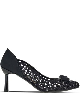 Ferragamo escarpins Vara 70 mm à détail de noeud - Noir