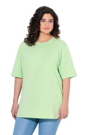 Ulla Popken Damen T, Rundhalsausschnitt, Relaxed, Halbarm Shirt, grün, 54/56