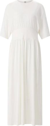 Toteme Femme, Robes, Beige, Taille: 42 FR Robe Maxi en Coton et Soie