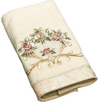 Avanti Linens 5412IVR Rosefan Handtuch, elfenbeinfarben, 33 x 25,4 cm