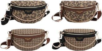 Generic Sac &agrave; bandouli&egrave;re sac &agrave; bandouli&egrave;re sac banane sac de poitrine design pour femme (noir)