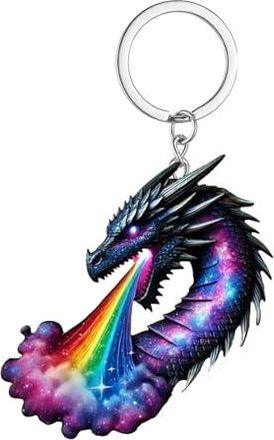 Generic Porte-cl&eacute;s Dragon qui, porte-cl&eacute;s cr&eacute;atif pour femme et - Nouveaut&eacute; souvenir Sac &agrave; bandouli&egrave;re Sac &agrave; dos Ornement de collection pour la famille, les a