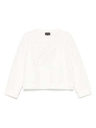 Emporio Armani Sweatshirt mit Logo-Stickerei - Weiß