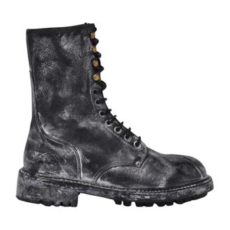 Dolce & Gabbana Homme, Chaussures, Noir, Taille: 41 EU Anfibio Lace-up Boot