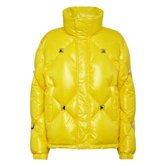 Philipp Plein Femme, Vestes, Jaune, Taille: 42 FR Doudoune matelass&eacute;e brillante