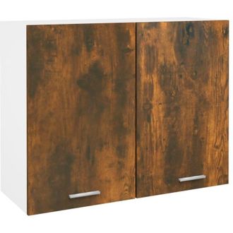vidaXL Vidaxl - Armoire suspendue Ch&ecirc;ne fum&eacute; 80x31x60 cm Bois ding&eacute;nierie