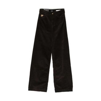 Lois Schokoladenbraune Cordhose mit Knopfleiste - - Trousers - Damen - Braun - W27 L34