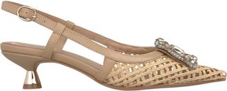 Alma En Pena Alma EN Pena, Femme, Chaussures, Beige, Taille: 39 EU Mini Rafia Heeled