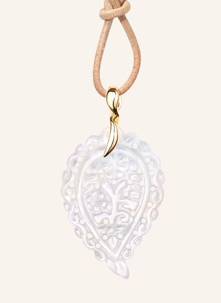 Tamara Comolli Tamara Comolli Anh&auml;nger Pendant India Medium Mother Of Pearl White Aus 18 Karat Gelbgold Und Perlmutt gold