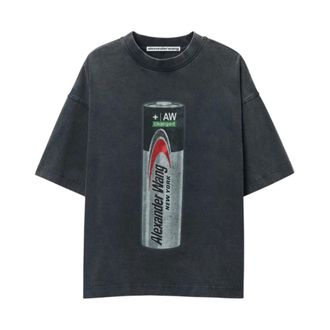 Alexander Wang Femme, Tops, Noir, Taille: 38 FR Urban Street Casual T-Shirt