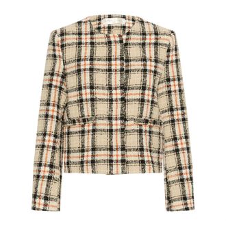 Inwear Cropped Jacke mit verdecktem Knopfverschluss - - Jackets - Damen - Beige - L