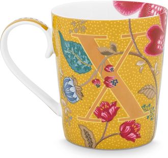 Pip Studio 51002273 Blushing Birds Alphabet Becher yellow X 0,35 l (1 St&uuml;ck)