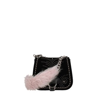 Miu Miu Womens Pink Fur Shoulder Bag