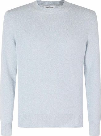 Gran Sasso Homme, Pulls, Bleu, Taille: 2XL Maglia Gcollo Cot Mouline