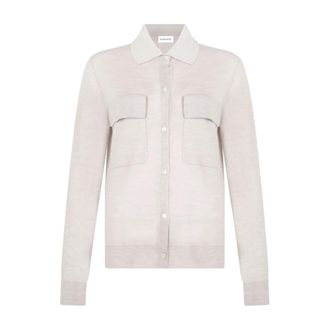 P.A.R.O.S.H. Ivory White Strickhemd Pullover - - Knitwear - Damen - Beige - S