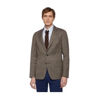 Brooks Brothers Wollmischungs-Blazer - - Jackets - Herren - Braun - S