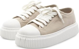Miu Miu baskets &agrave; plateforme - Tons neutres