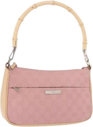 Gucci Sac bandouli&egrave;re vintage GG Canvas Pre-owned - Femme - Pre-owned - Rose - Taille: ONE Size