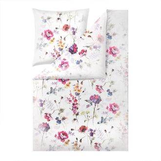 ESTELLA Bettw&auml;sche Hailey | Multicolor | 155x220 cm + 80x80 cm | seidig-gl&auml;nzende Oberfl&auml;che | pflegeleicht & trocknerfest | atmungsaktiv & anschmiegsam | 100