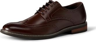Amazon Essentials Chaussures Derby Habillées avec Embout Homme, Cognac, 41.5 EU