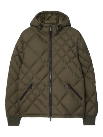 Burberry doudoune en nylon Check doversgreen - Vert