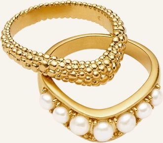 Missoma Missoma Ringe Pearl Baya Stacking Ring Set By Glambou gold