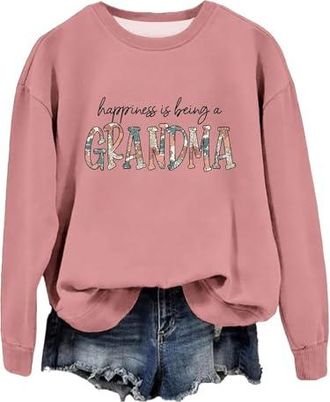 Generic Sweatshirts pour femmes UK sweatshirts pour femme imprim&eacute; graphique haut surdimensionn&eacute; col rond manches longues automne hiver d&eacute;contract&eacute; confortable