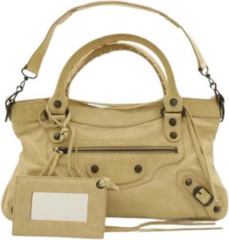 Balenciaga Pre-owned Sac 2-en-1 en Cuir - Femme - Pre-owned - Beige - Taille: ONE Size