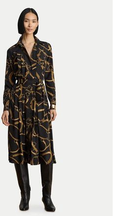 Lauren Ralph Lauren Hemdkleid 200P13730001 Schwarz A-Line Fit