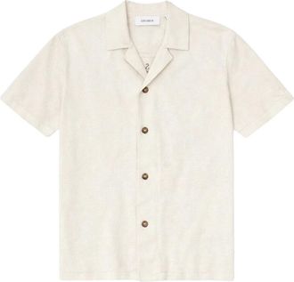 Les Deux Homme, Chemises, Beige, Taille: XL Emmett Globe Shirt