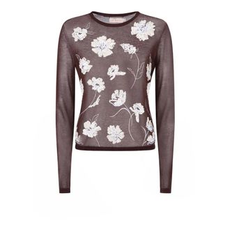 Tory Burch Braune Strickwaren mit Pailletten - - Knitwear - Damen - Braun - XS
