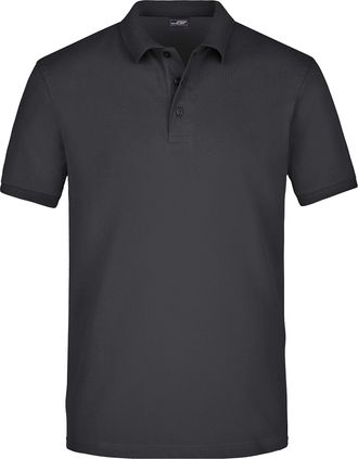 James & Nicholson Herren Elastic Piqu&eacute; Polo - Elastisches Poloshirt aus hochwertigem Piqu&eacute; | Farbe: black | Gr&ouml;sse: M