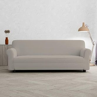 Italian Bed Linen Sogni e capricci Pretty Sofabezug bi-elastisch, Taubengrau, 3 Plätze