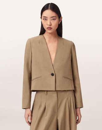 AllSaints Poppy - Blazer in Sandbraun