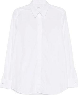 Lardini Homme, Chemises, Blanc, Taille: M Chemise en coton &agrave; patte cach&eacute;e