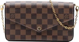 Louis Vuitton 2016 Damier Ebene Pochette Felicie crossbody bag - Braun