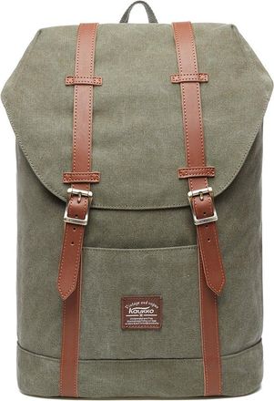 KAUKKO Rucksack Damen Herren Vintage Reiserucksack für 14 Notebook Lässiger Daypacks Schultaschen