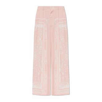 Balmain Bedruckte Hose - - Trousers - Damen - Rosa - S