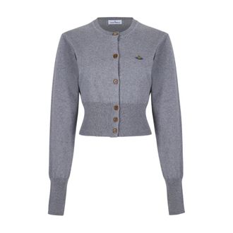 Vivienne Westwood Orb Cardigan - - Knitwear - Damen - Grau - XS